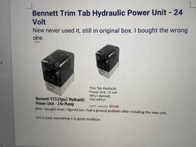 BENNETT MARINE 6BT-50078-45 Tabs Hydraulic Power Unit